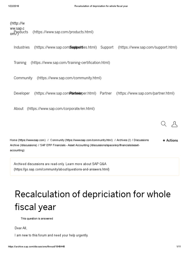 Recalculation of Depriciation For Whole Fiscal Year | PDF ...
