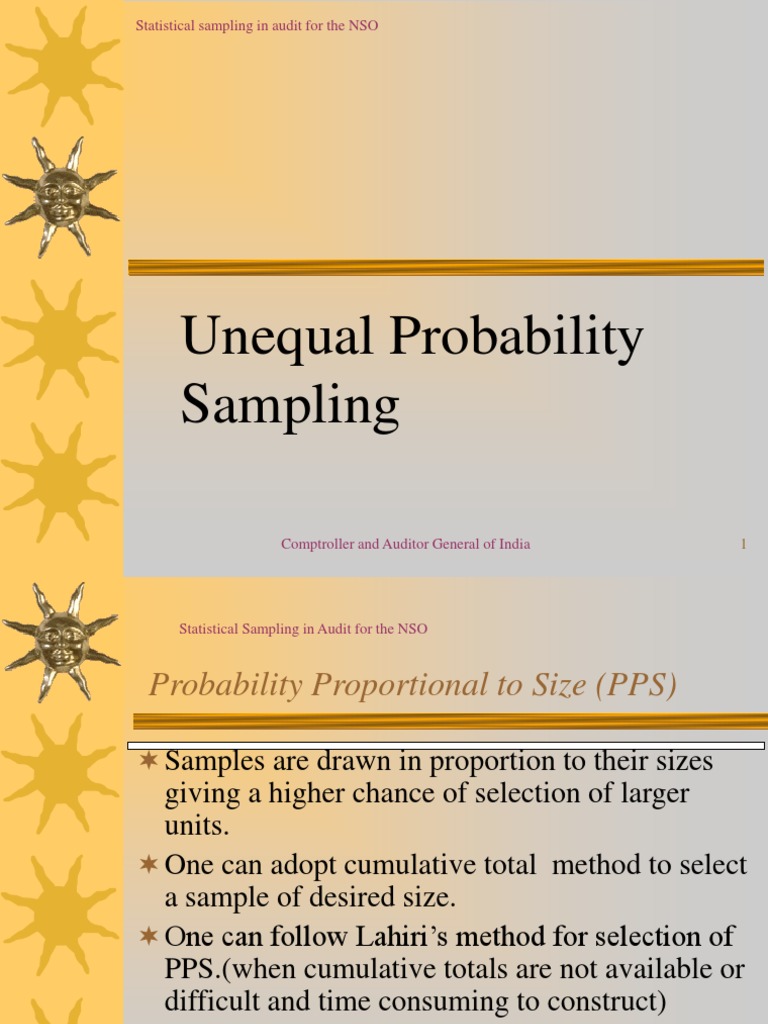 Unequal Probabilty Sampling | PDF