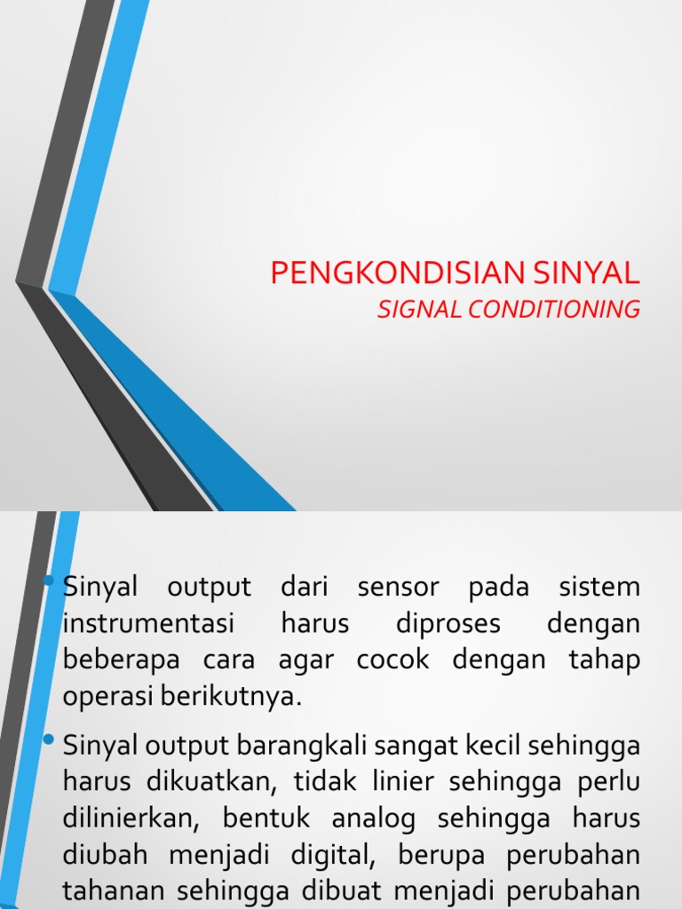 Fisika Instrumen Pengkondisian Sinyal | PDF