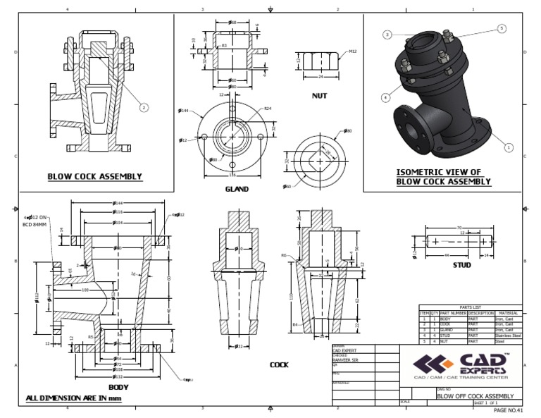 41 - Blow Off Cock Assembly Final | PDF | Building Materials | Metals