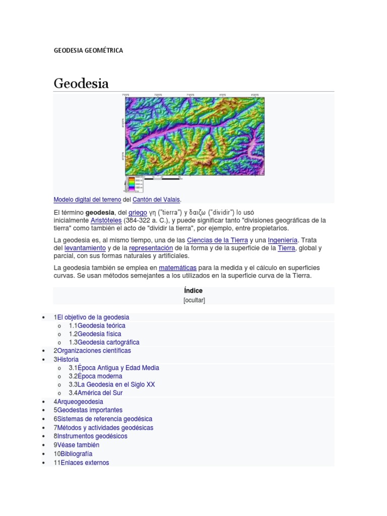 Geodesia Geométrica | PDF | Geodesia | Datos geográficos e información