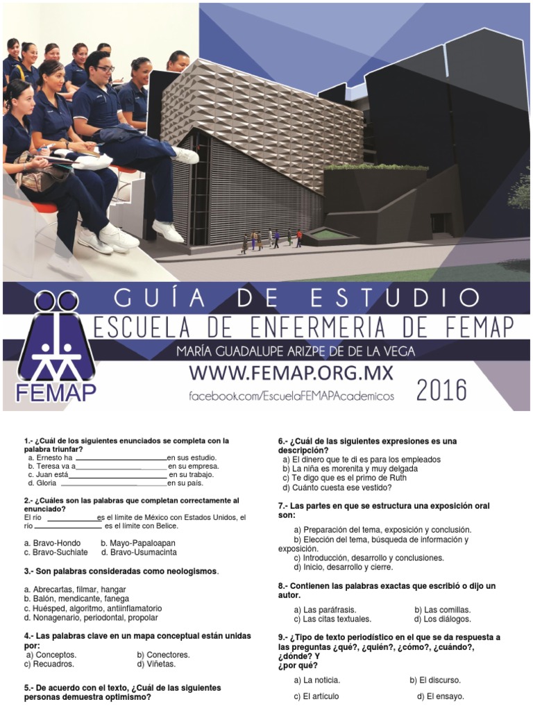 Guia Examen Femap Pdf Carbón Hidrógeno