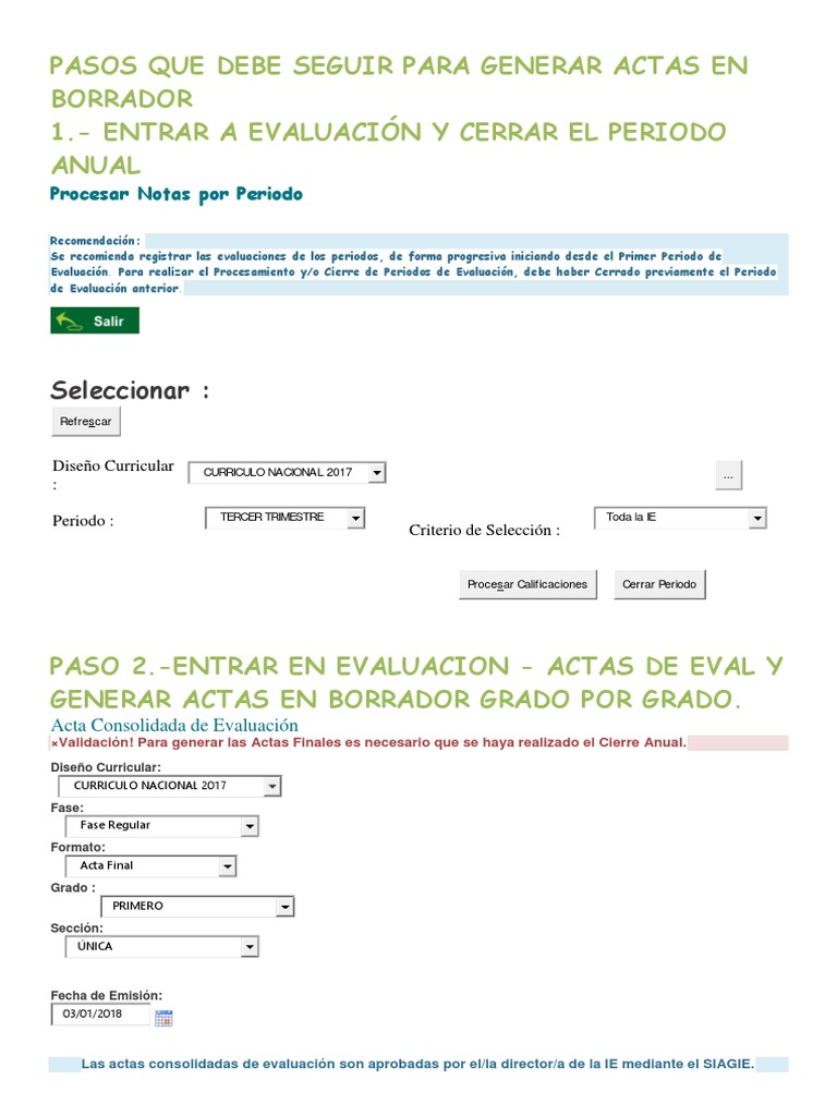 Pasos Que Debe Seguir para Generar Actas en Borrador | PDF | Business