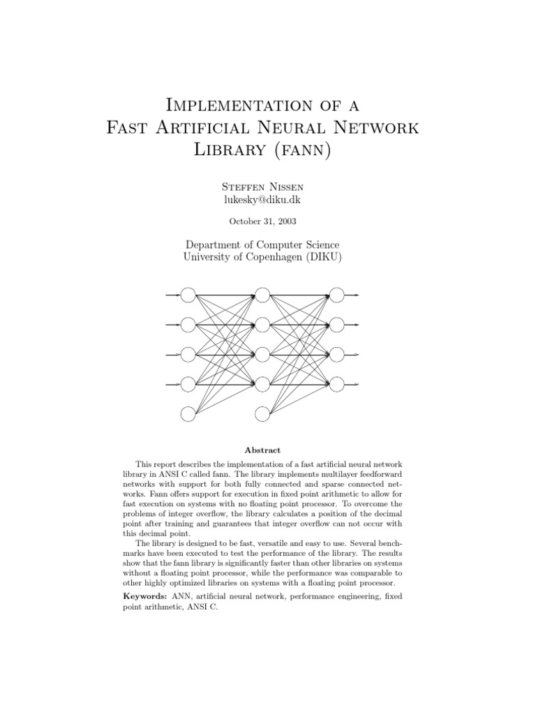 Implementation of A Fast Artificial Neural Network Library (Fann) | PDF | Program Optimization ...