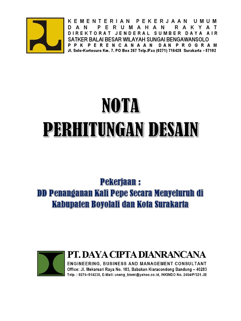 Nota Perhitungan Desain | PDF