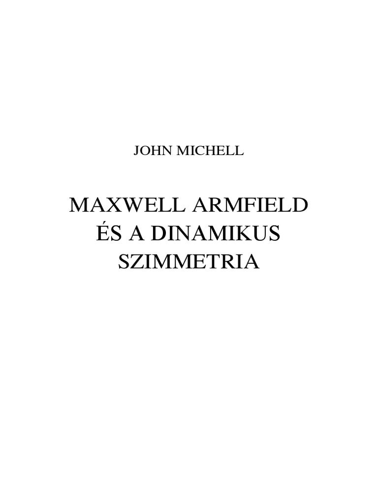 John Michell - Maxwell Armfield És A Dinamikus Szimmetria | PDF