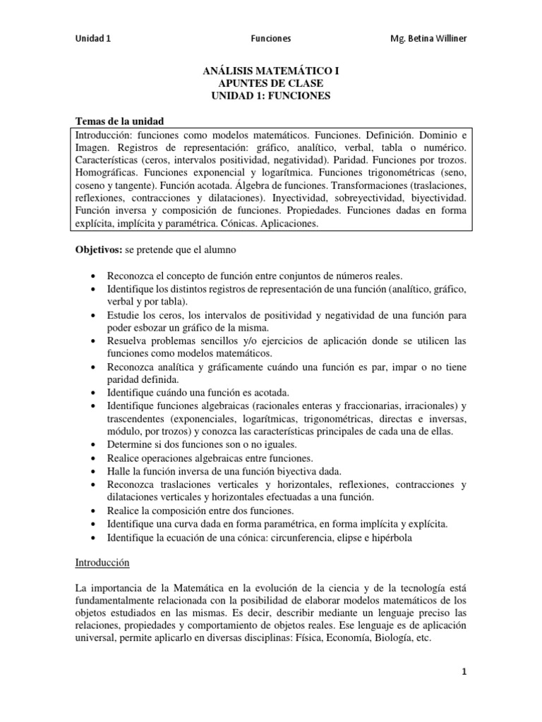 Introducción a las Funciones Matemáticas | PDF | Función (Matemáticas ...