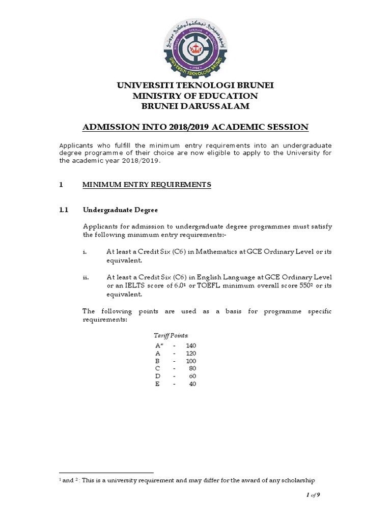 UTB Program | PDF | Bachelor's Degree | Diploma