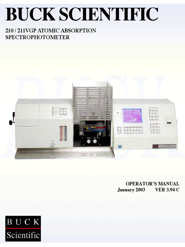 Operator Manual Buck Scientific | PDF | Atomic Absorption Spectroscopy ...