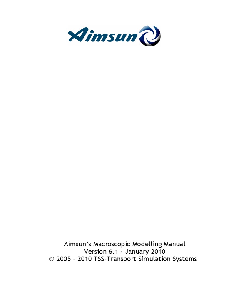 Aimsun Macroscopic Modelling Manual v6 - 1 | PDF | Matrix (Mathematics ...