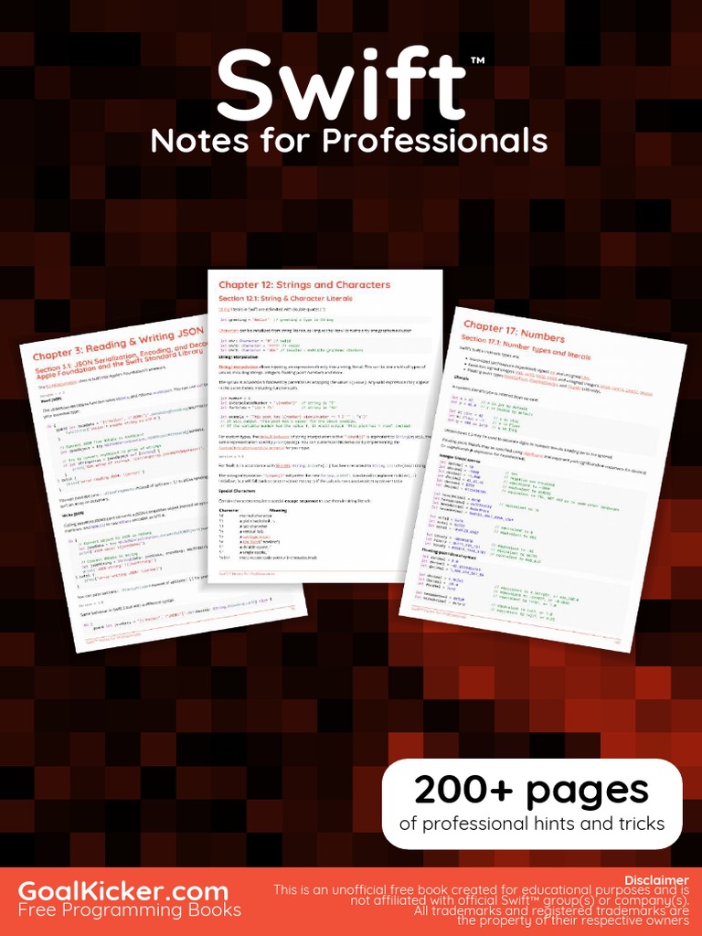 Swift Notes For Professionals | PDF | Array Data Structure | Swift ...
