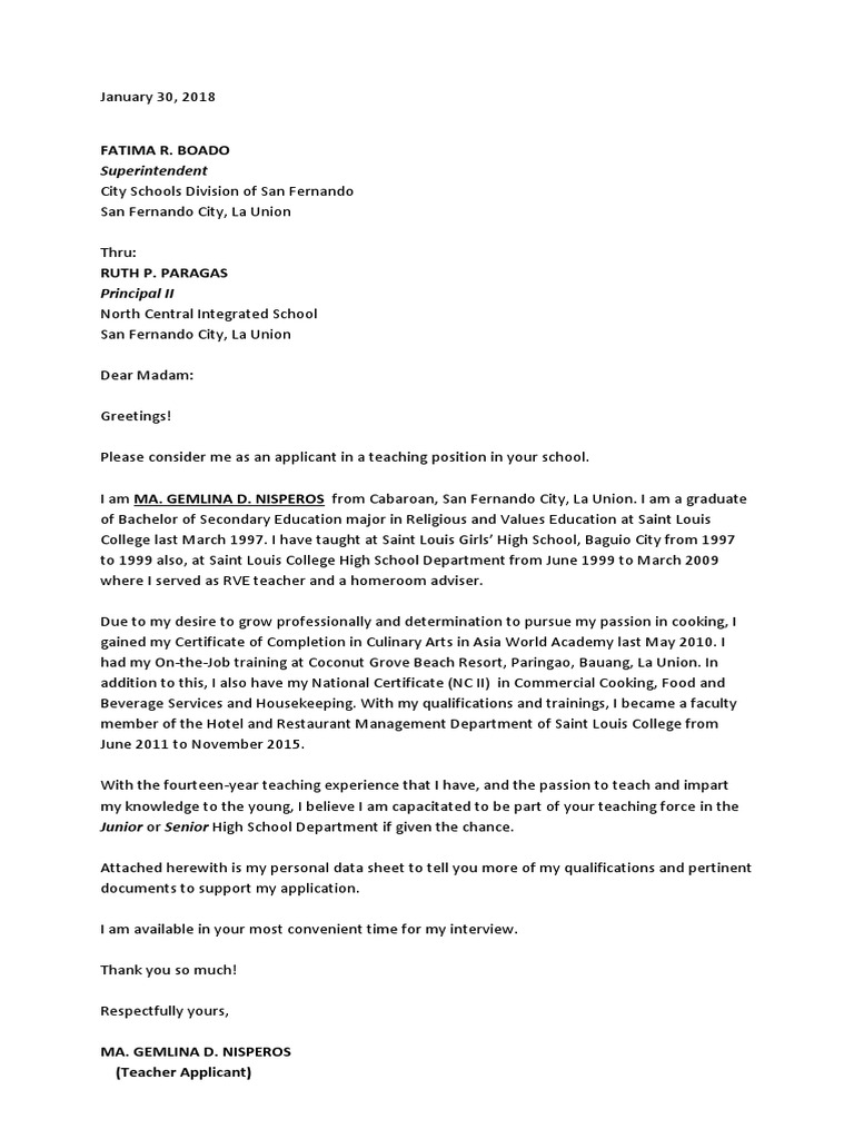 App Letter1b | PDF | Career & Growth | Wellness