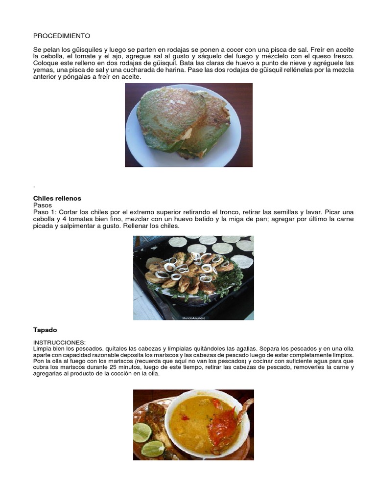 10 Recetas de Comidas Guatemaltecas