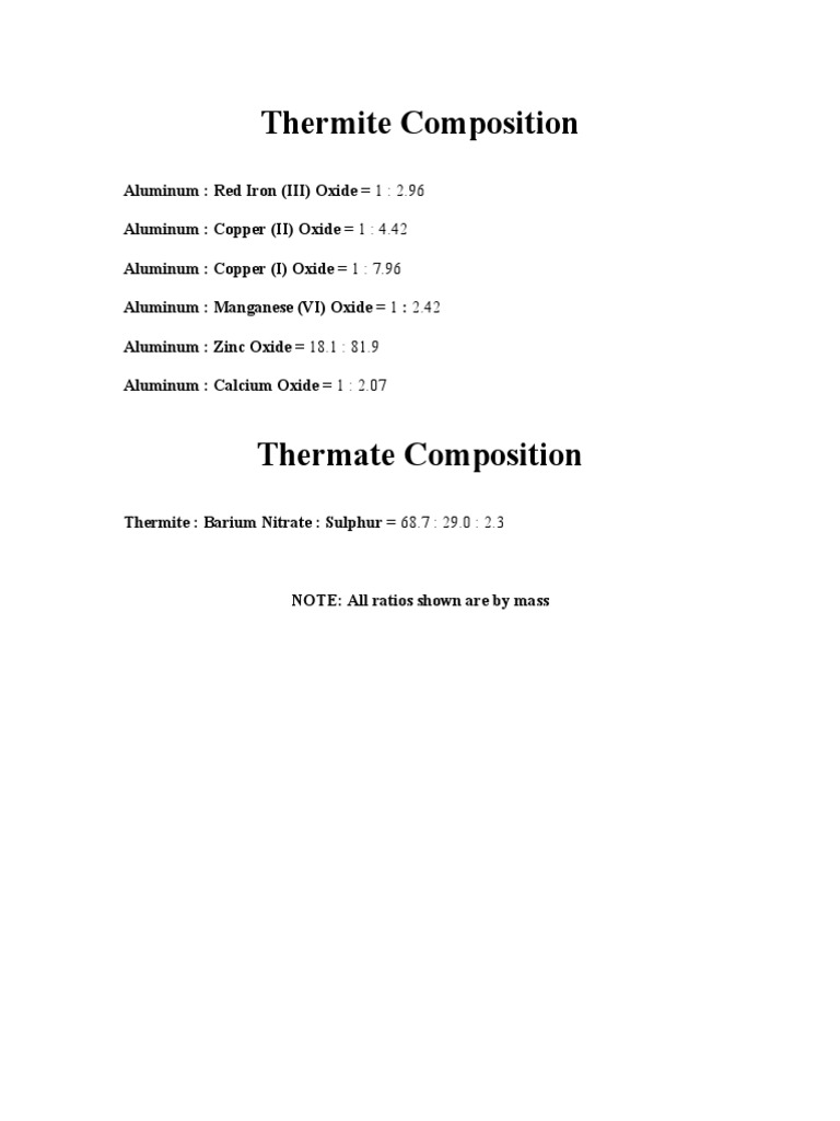 Thermite Composition | PDF