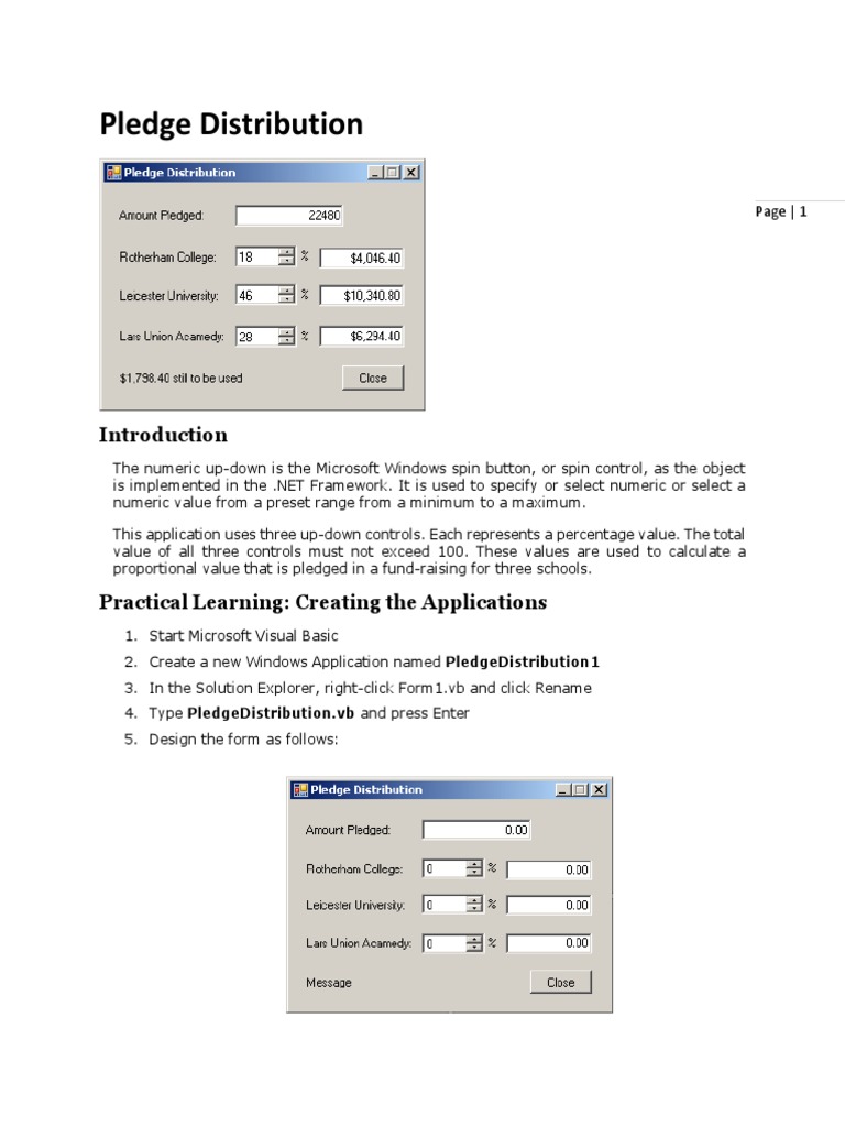Pledge Distribution: Page - 1 | PDF | Software Development | System ...