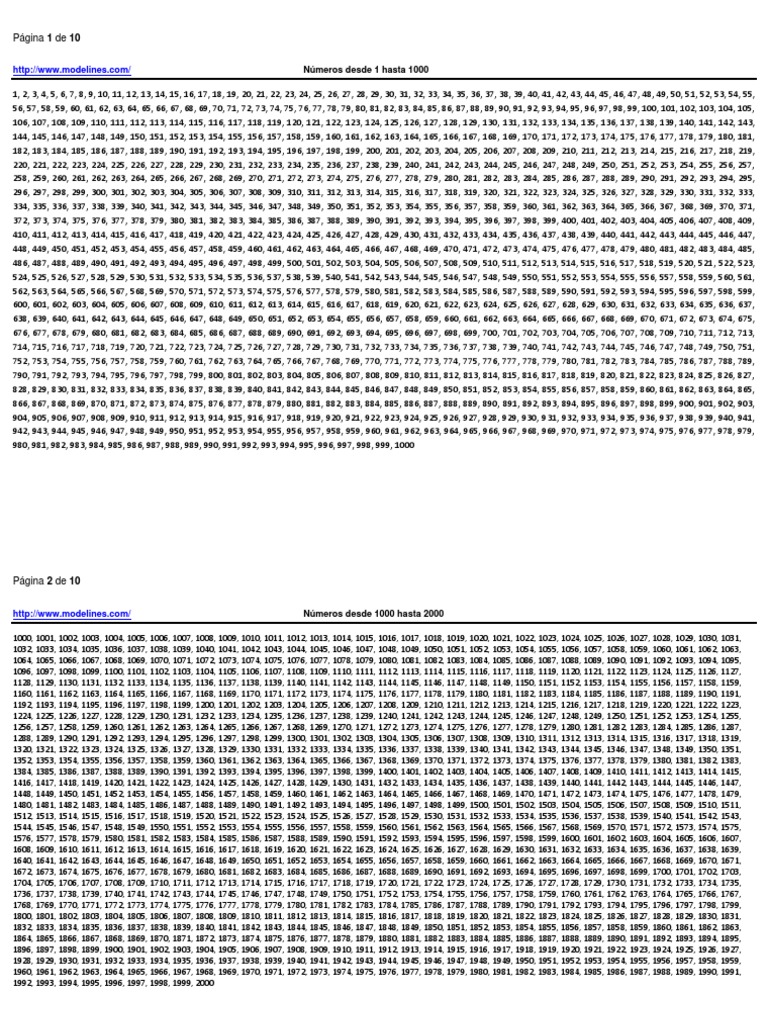Números-del-1-hasta-100000.pdf | Introducciones relacionadas con la ...