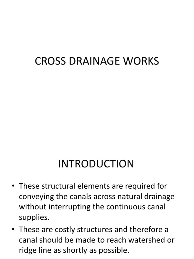 Types of Cross Drainage Works Explained | PDF | Drainage | Canal
