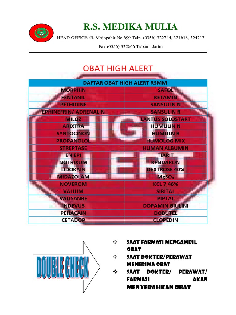 Daftar Obat High Alert | PDF