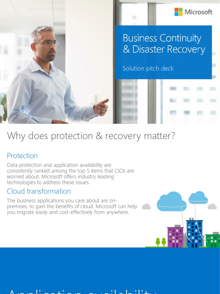 BCDR - Solution Pitch Deck | PDF | Disaster Recovery | Cloud Computing