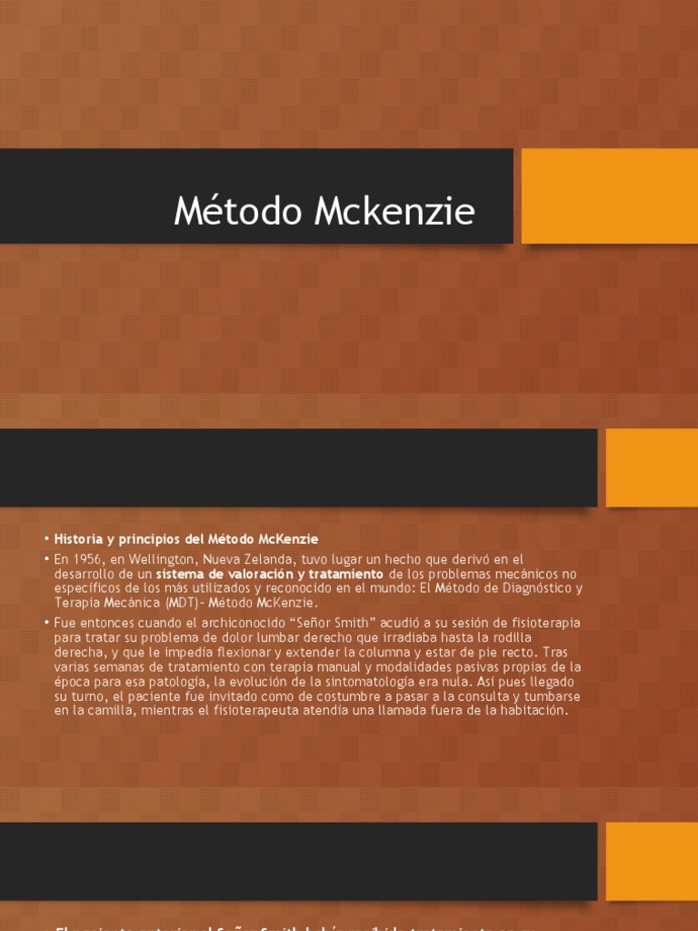 Método Mckenzie.pptx | Dolor | Medicina CLINICA