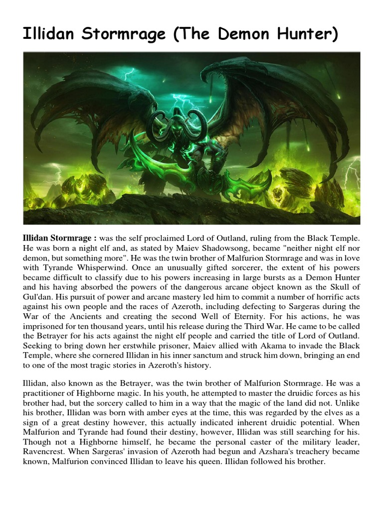 Illidan Stormrage | PDF | Races And Factions Of Warcraft | Warcraft