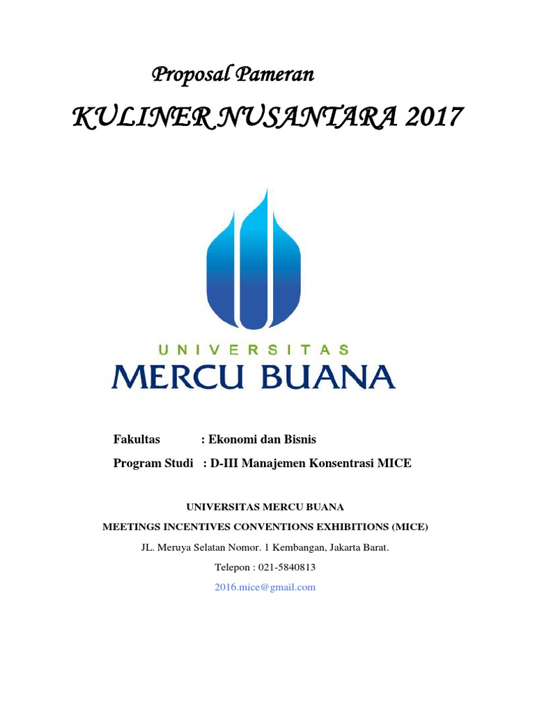 Proposal KULINER NUSANTARA | PDF