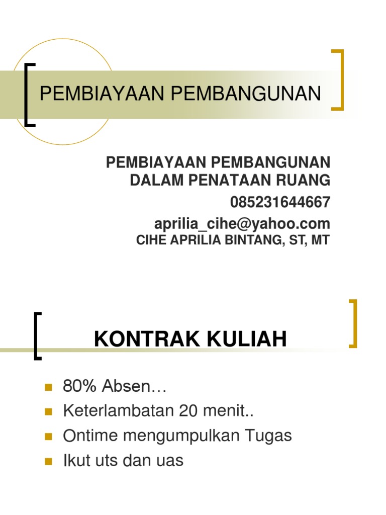 0-Aspek Pembiayaan Dalam Penataan Ruang | PDF