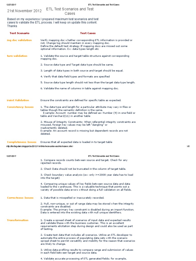ETL Testing Guide for QA Engineers | PDF | Information Technology ...