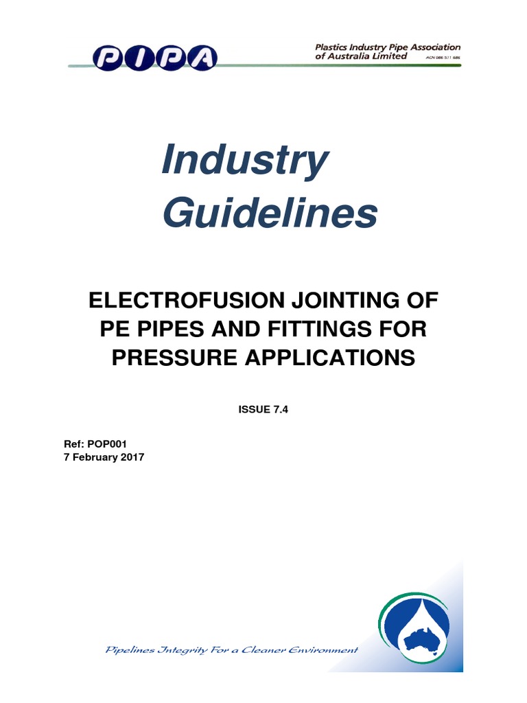 Electrofusion Jointing of Pe Pipe and Fittings For Pressure Applications | PDF | Pipe (Fluid ...