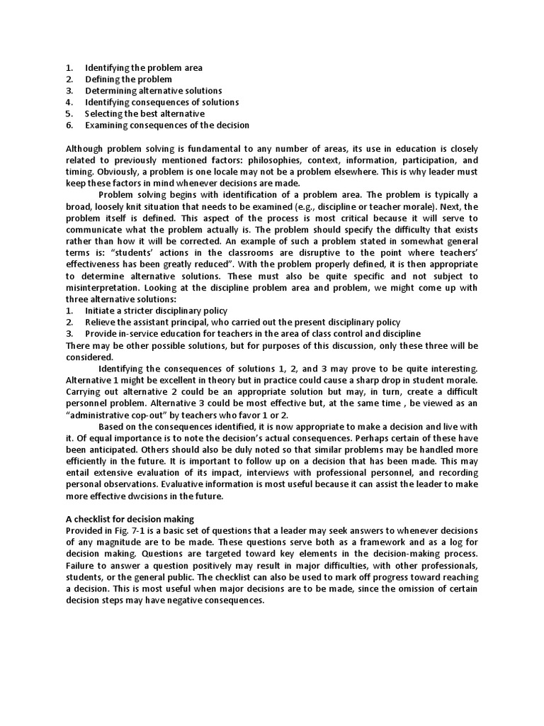 Identifying The Problem Area | PDF