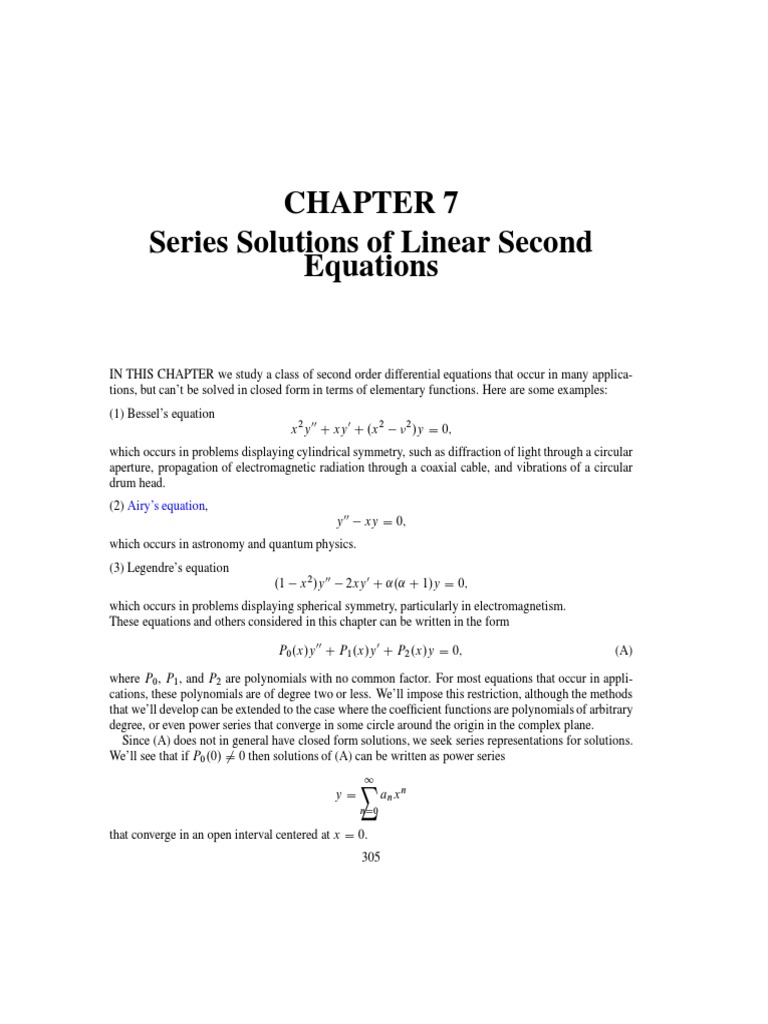 Series Solution Lecture Material | PDF | Series (Mathematics) | Power Series