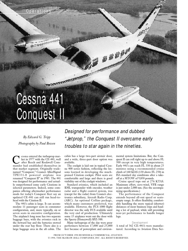 Conquest II | PDF | Cessna | Airplane