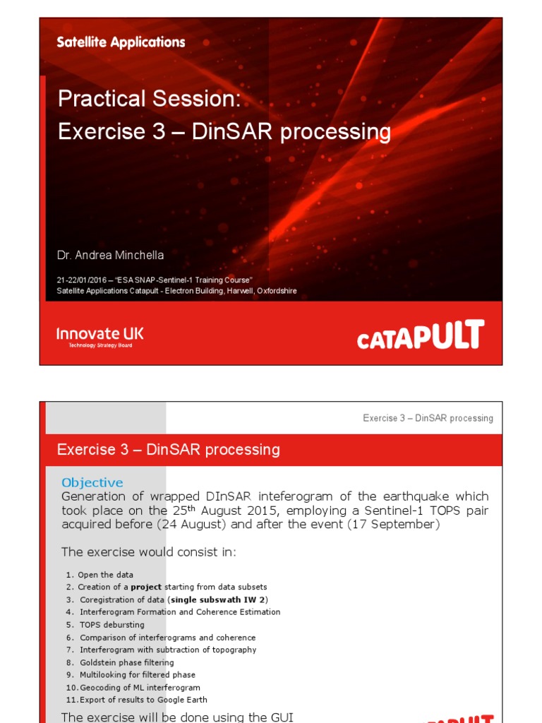 SNAP Sentinel 1 TrainingCourse Exercise3 | PDF | Interferometry ...