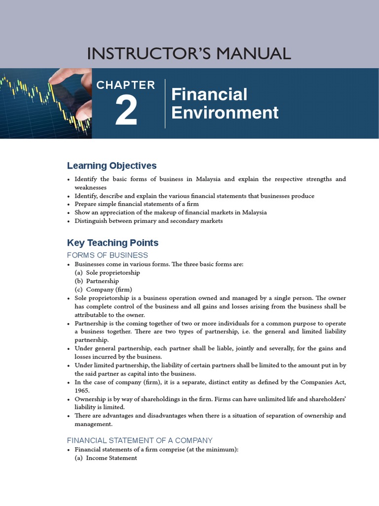 Instructor'S Manual: Financial Environment | PDF | Securities (Finance ...