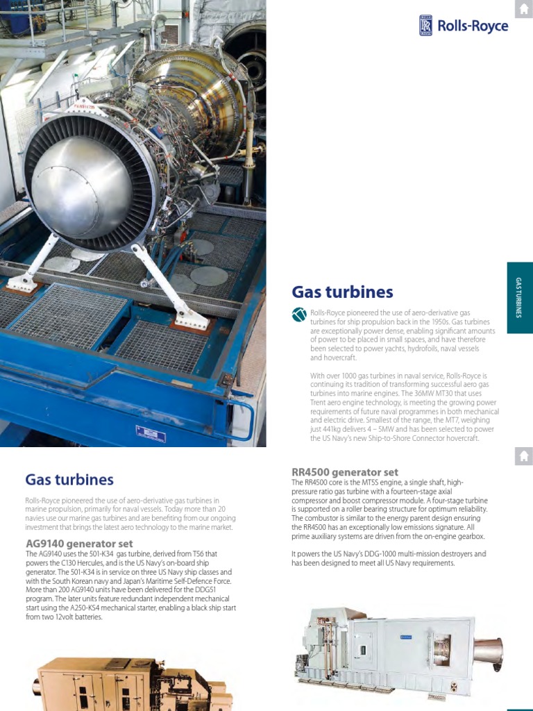 Gas Turbines Rolls Royce | Gas Turbine | Marine Propulsion