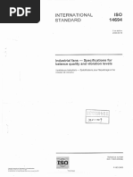 ISO 14694 Fans Vibrations PDF | PDF