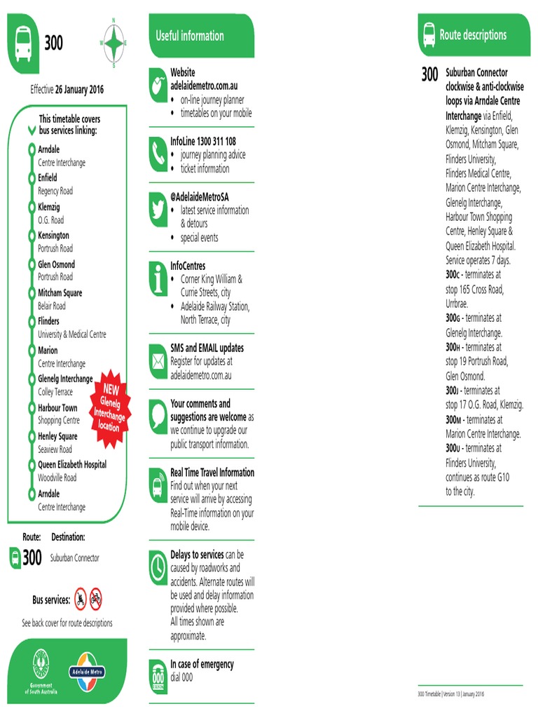 300 Bus Timetable Overview | PDF | Public Transport | Public Services
