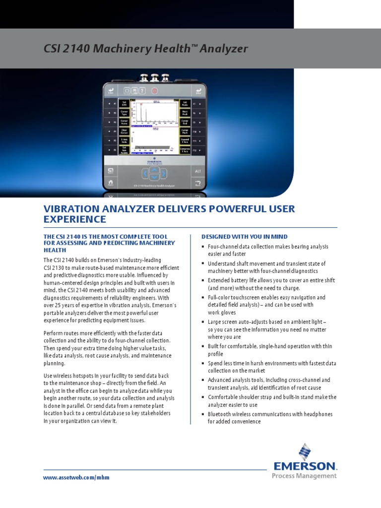 CSI 2140 Machinery Health Analyzer: Vibration Analyzer Delivers Powerful User Experience | PDF ...