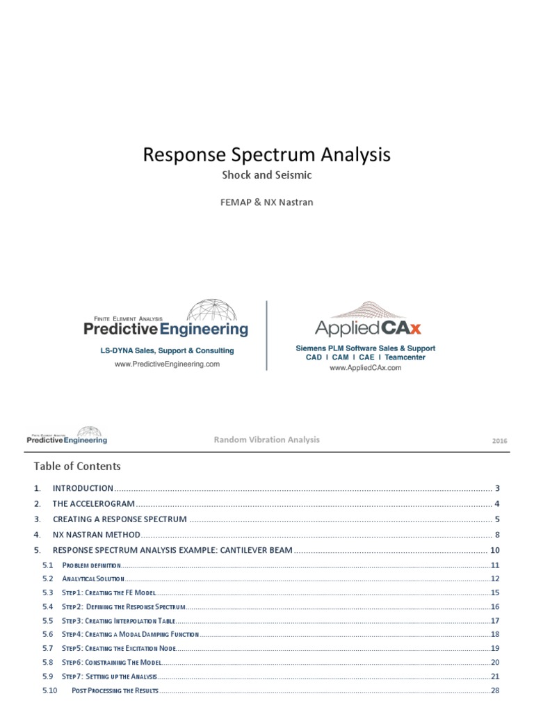 Response Spectrum Analysis Using Femap and NX Nastran | PDF | Normal ...