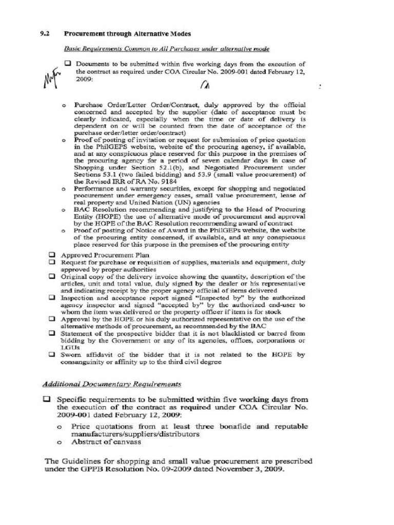 Checklist On Small Value Procurement | PDF | Procurement | Business