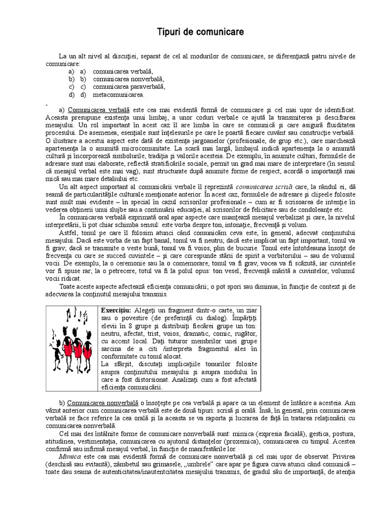 Tipuri de Comunicare | PDF
