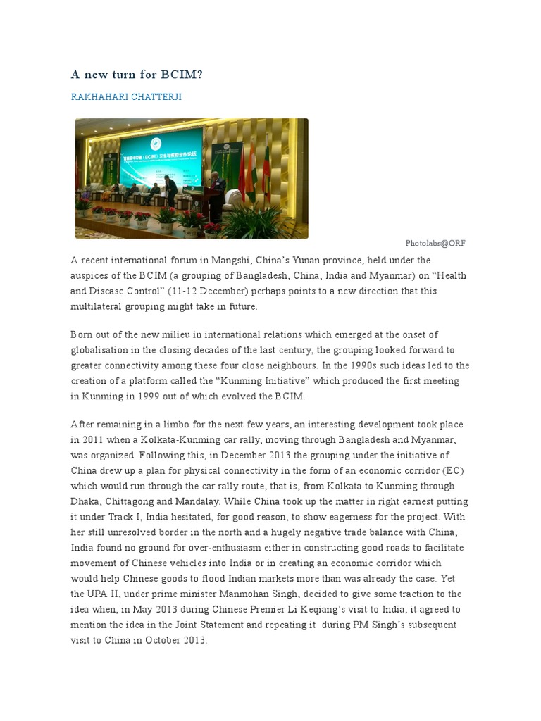 A New Turn For BCIM - ORF | PDF | Wellness | Medical