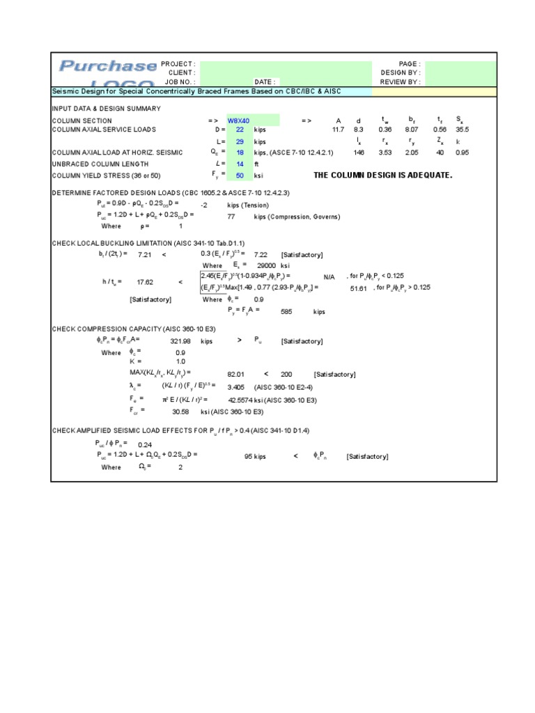 SCBF Parallel New | PDF | Buckling | Beam (Structure)