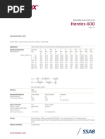 Data Sheet Hardox 400 | PDF | Hardness | Wear
