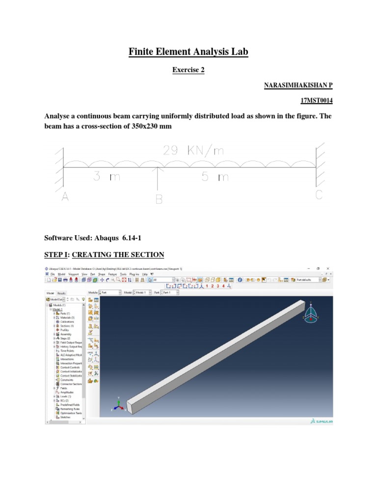 Finite Element Analysis Lab: Exercise 2 | PDF | Finite Element Method ...