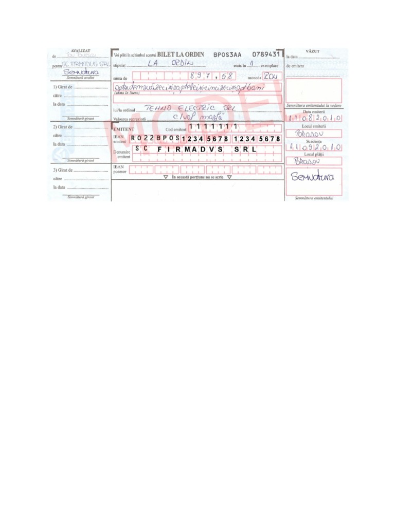 Model Bo Avalizat | PDF