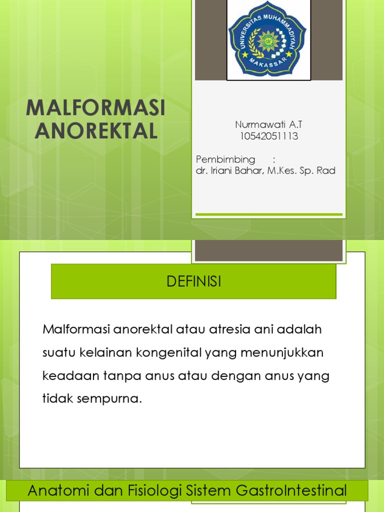 Malformasi Anorektal: Definisi dan Penanganan | PDF
