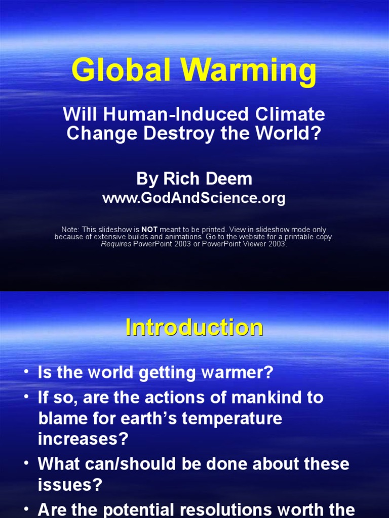 Human Impact on Global Warming Explained | PDF