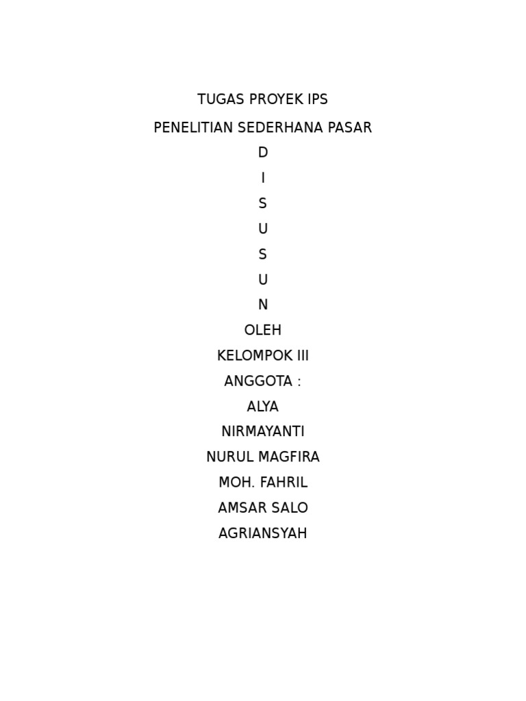 Tugas Proyek Ips | PDF | Metode & Bahan Ajar