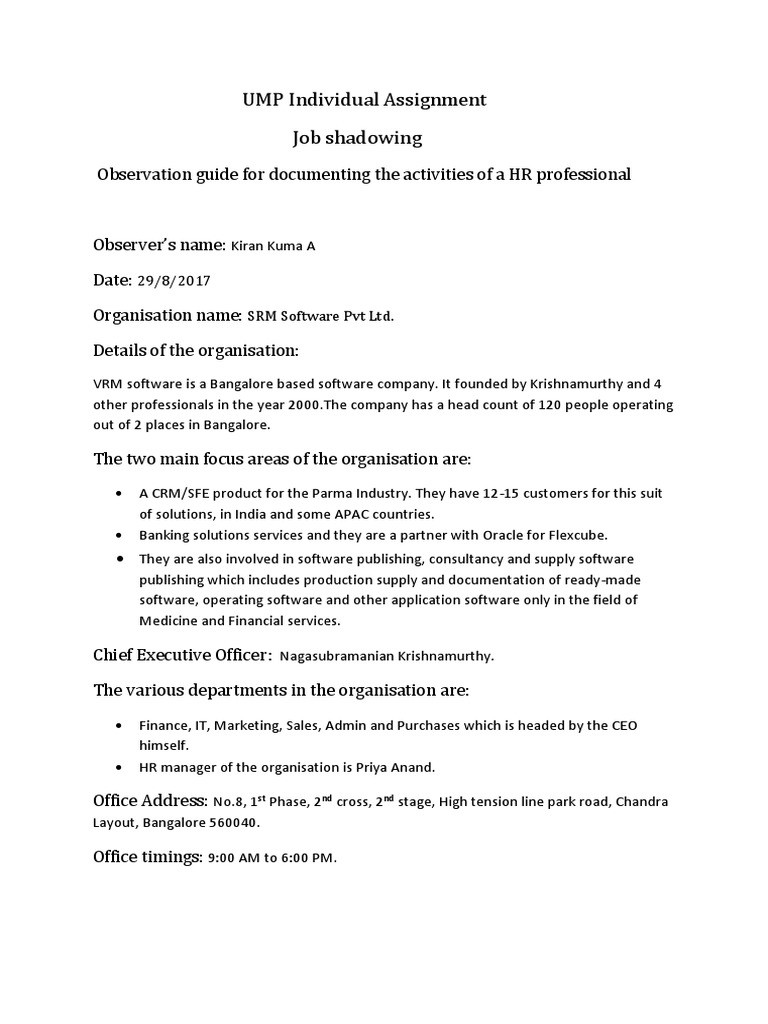 UMP Individual Assignment | PDF | Recruitment | Employment